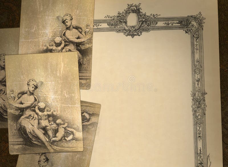 Vintage Blank on the Renaissance Background Stock Illustration ...