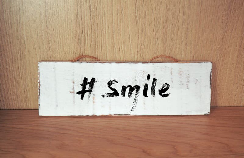 Smile Vintage Wood Sign Board Stock Photo - Image of road, billboard ...