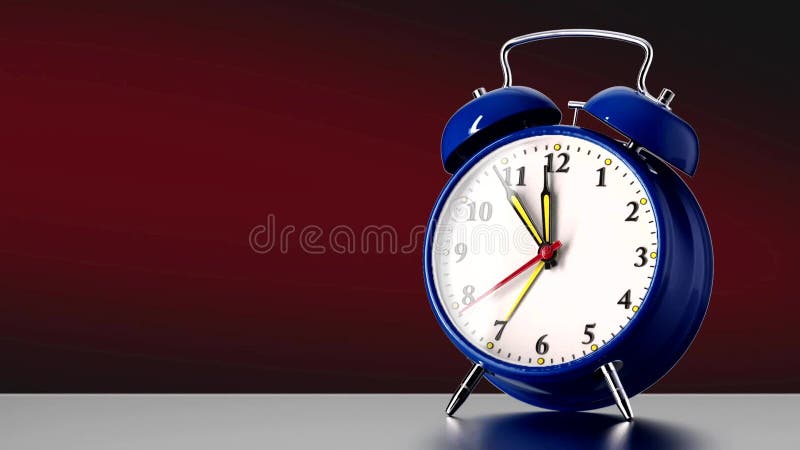Blue alarm clock stock photo. Image of rendering, blue - 11031724