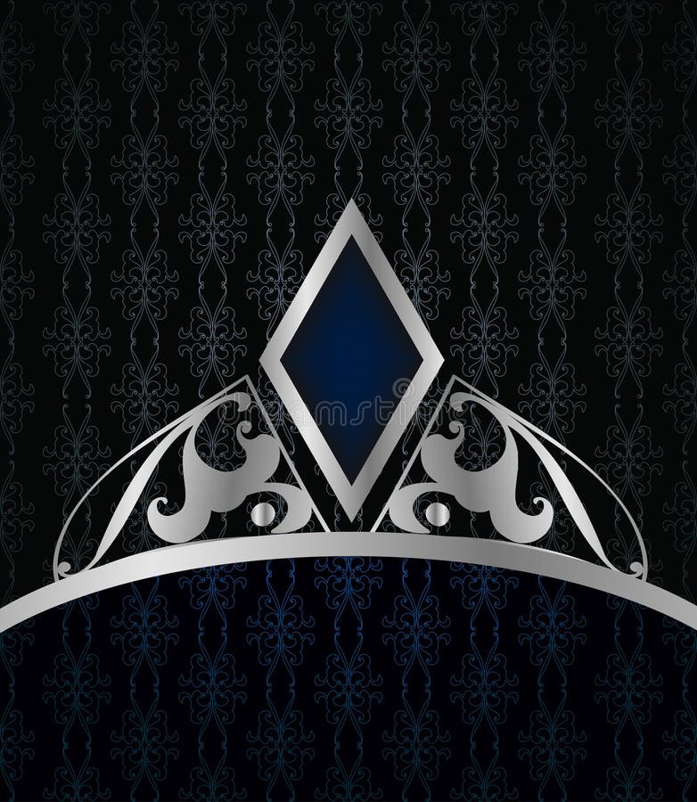 Royal Blue Background with Silver Frame. Vector Stock Vector ...