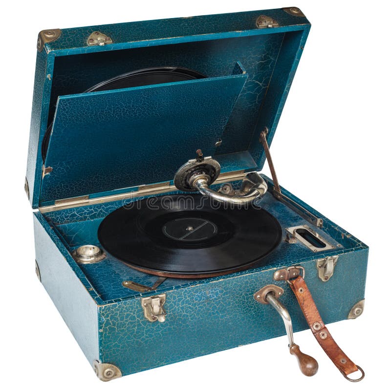 Isolated Antique Gramophone Stock Image - Image of gramophone, analogue ...