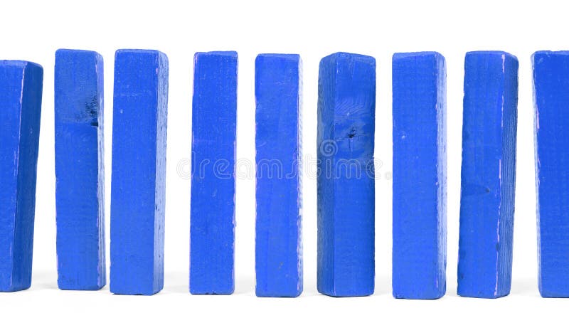 Vintage Blue Building Blocks Isolated on White Stock Image - Image of ...