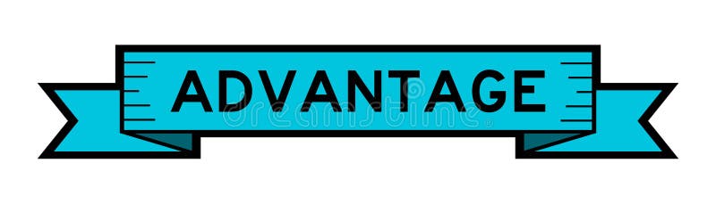 Vintage Blue Label Banner with Word Answer on White Background Stock ...