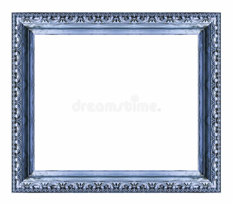 Vintage Blue Frame with Blank Space Stock Image - Image of frame ...