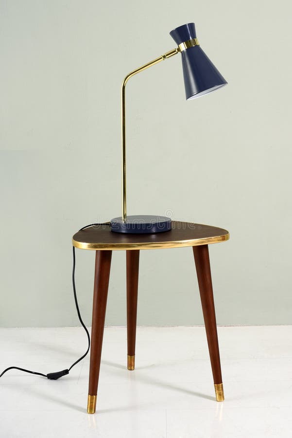 Vintage blue lamp stock photo. Image of shade, interior - 91579762