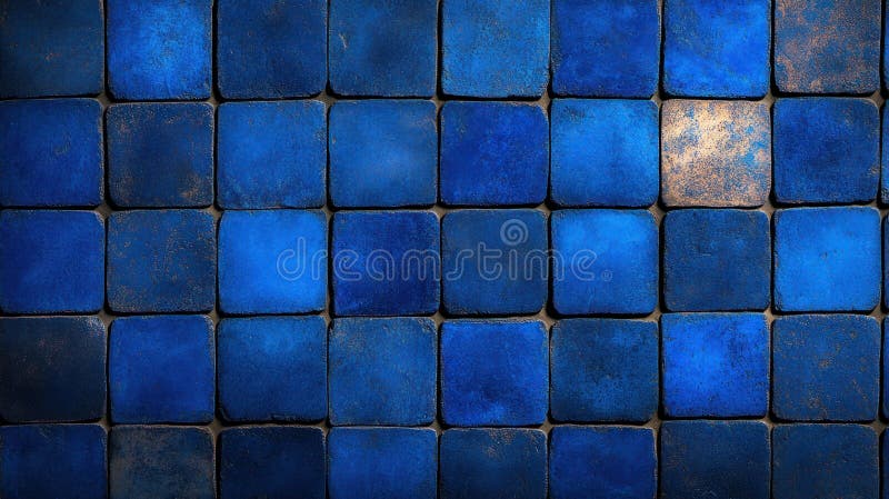 Vintage Blue Patchwork Stone Wall Texture for Background or Panoramic ...