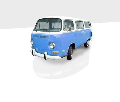 Vintage blue van stock photo. Image of nostalgic, copy - 4949432