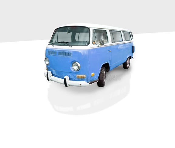 Vintage blue van stock photo. Image of nostalgic, copy - 4949432