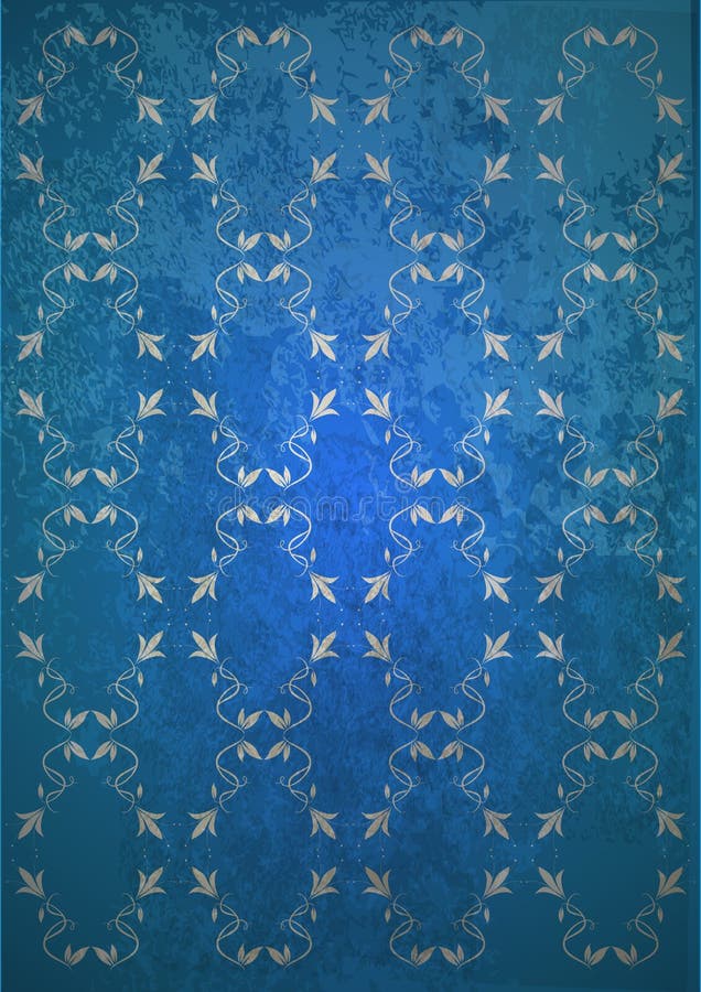 Vintage blue wallpaper stock vector. Illustration of classic - 26455750