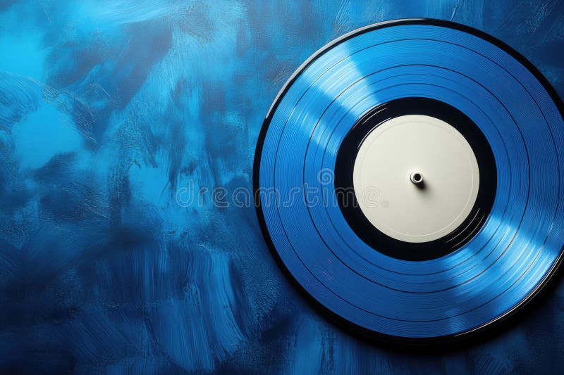 Vintage Blue and White 45 RPM Vinyl Record Perfect for Custom Art Stock ...