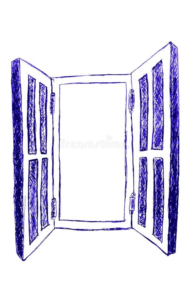 Vintage Blue Window Isolated White Stock Illustrations – 1,071 Vintage ...