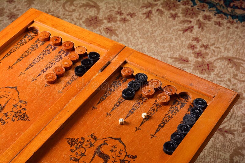 Vintage Board Game Backgammon Stock Photo - Image: 60886448