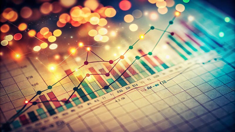 Vintage Bokeh Data Analysis Chart Background a Sophisticated Visual for ...