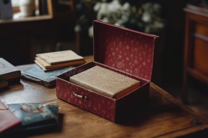 Vintage Book Box Scene stock image. Image of collection - 382325435