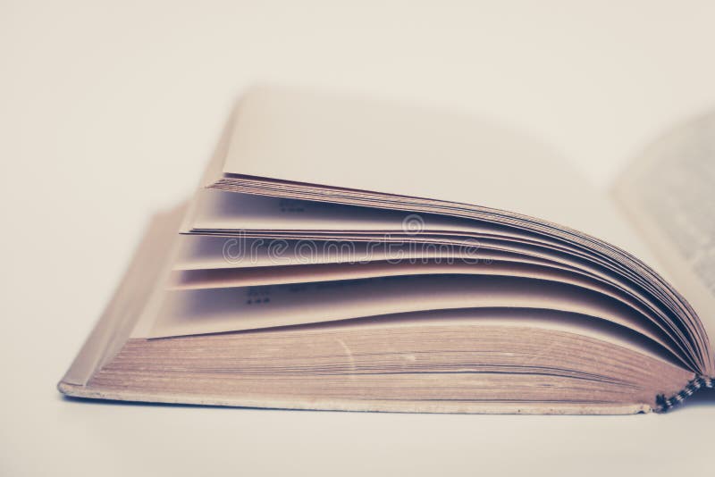 Vintage Book Closeup - Retro Style Filter Stock Photo - Image of ...