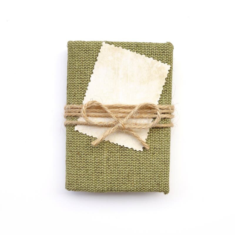 Vintage book cover w bow stock image. Image of canvas - 33410883