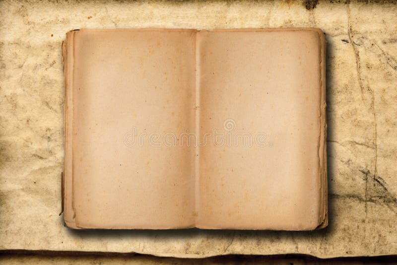 Vintage Book with Empty Space To Write Stock Photo - Image of page ...