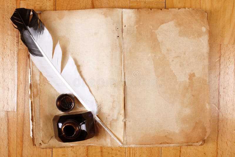 Vintage Book with Feather Pen Stock Photo - Image of burned, open: 13198616 Vintage Book with Feather Pen Stock Photo - Image of burned, open: 13198616