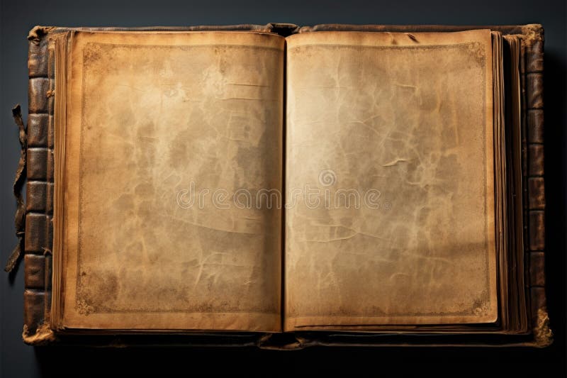 The Empty Pages of an Old Antique Open Tattered Torn Book Stock Vector ...