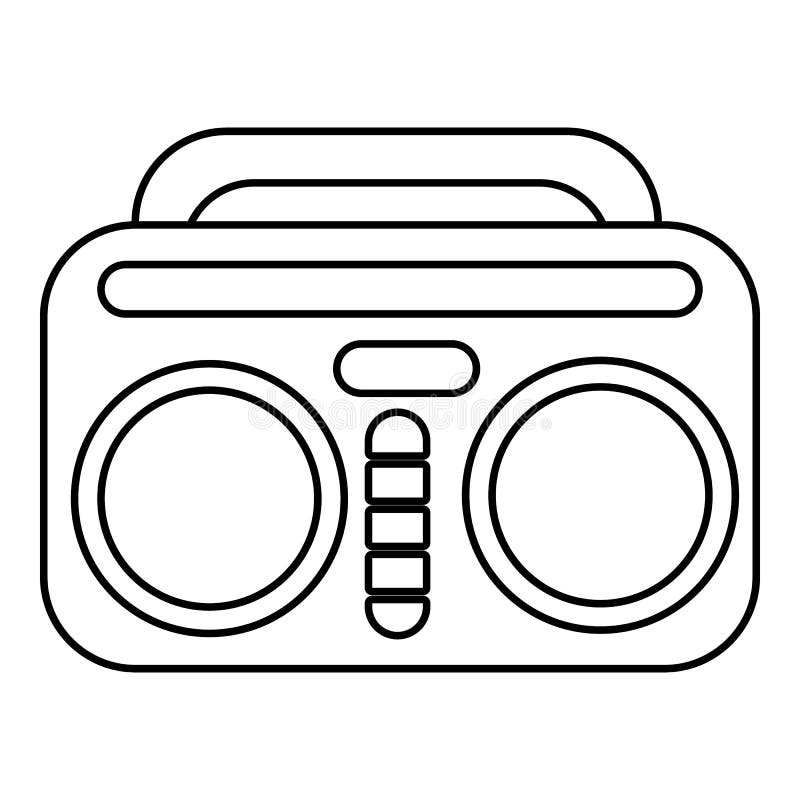 Boombox Or Radio Cassette Tape Player Icon Stock Vector - Illustration ... Boombox Or Radio Cassette Tape Player Icon Stock Vector - Illustration ...