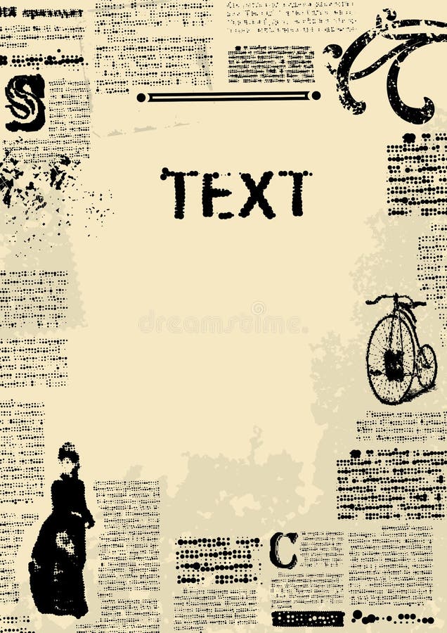 Newspaper border stock vector. Illustration of bordered - 21668238