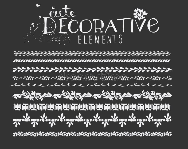Vintage Border Line Design Elements Stock Vector - Illustration of ...