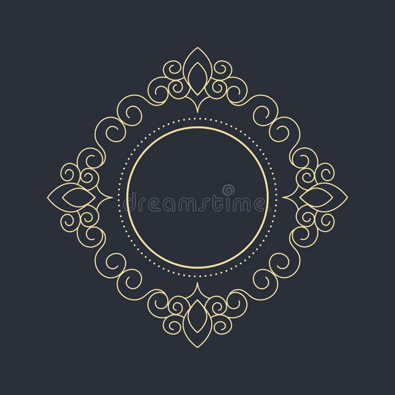 Vintage Border Line Template Vector Stock Vector - Illustration of book ...