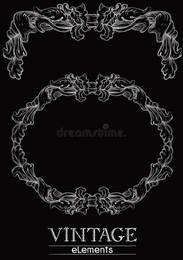 Vintage borders stock vector. Illustration of elegance - 47743511