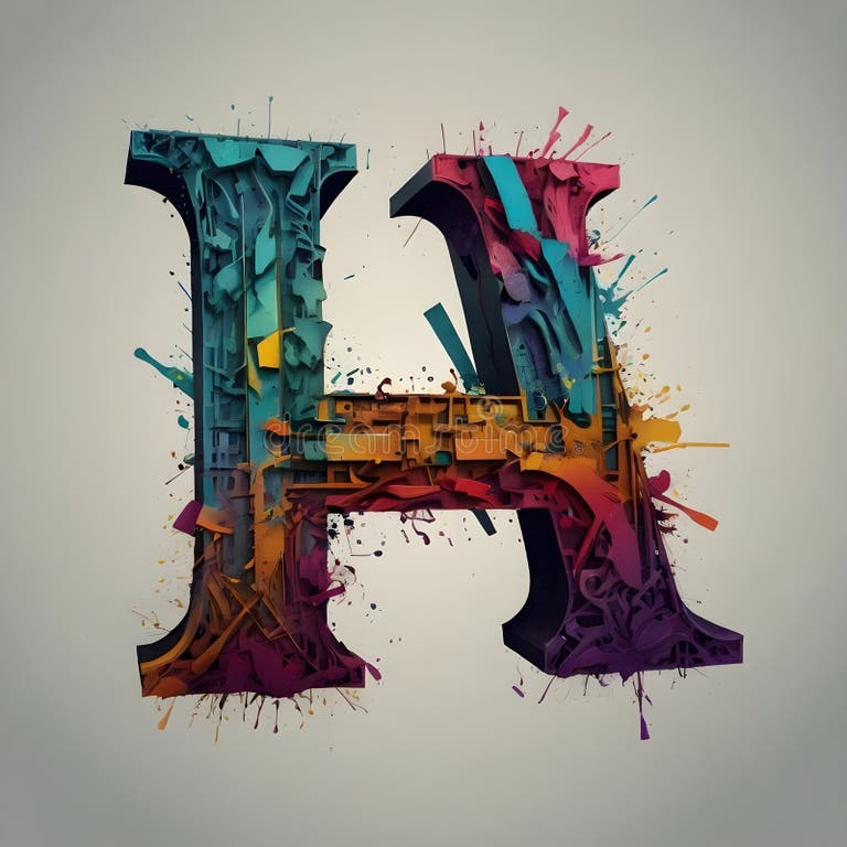 Vintage Botanical Typography â€ Elegant H Monogram Design Stock ...