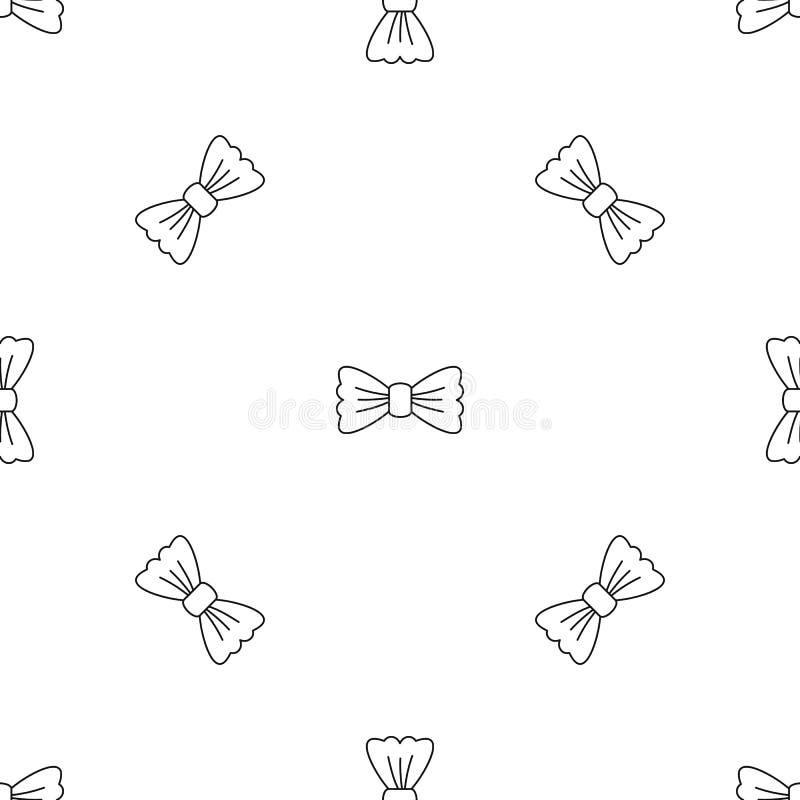 Vintage Bow Tie Pattern Seamless Vector Stock Vector - Illustration of ...
