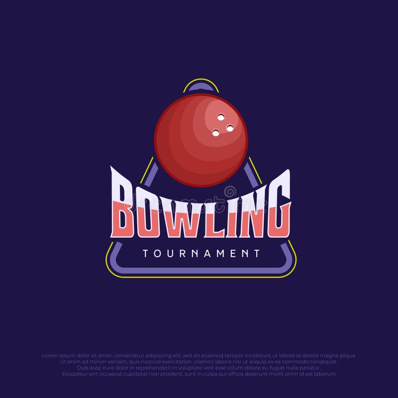 Vintage Bowling Logo Icon Design. Triangle Badge for Bowling Club ...