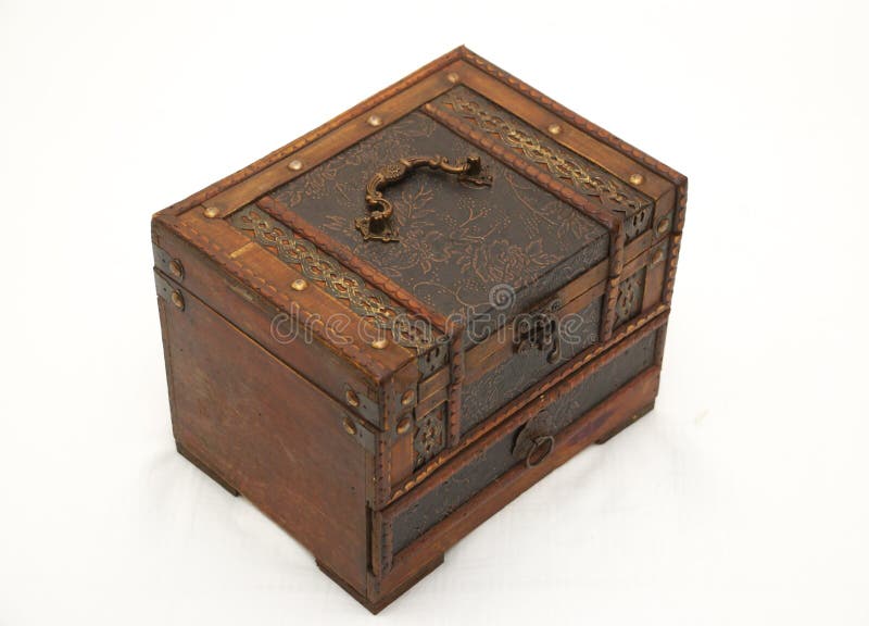 Vintage box stock image. Image of closed, leather, drawer - 16151501