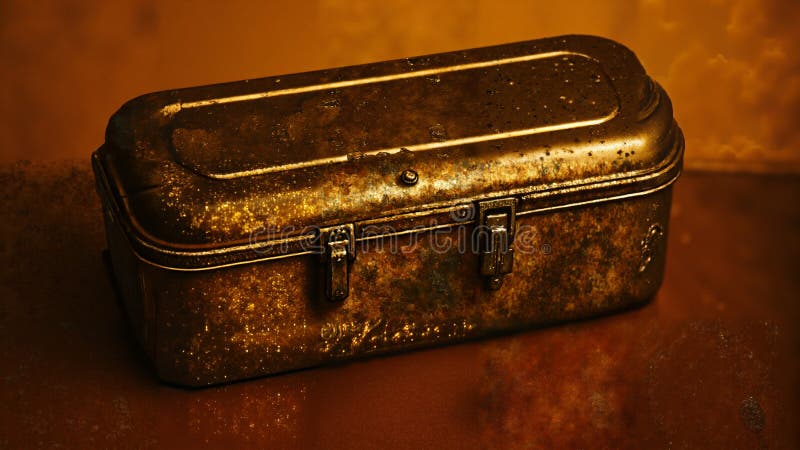 Vintage Box with Rust Stains Stock Illustration - Illustration of ...