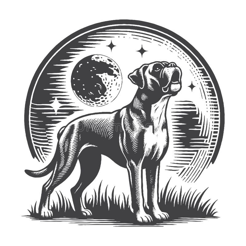 Dog Howling Stock Illustrations – 7,214 Dog Howling Stock Illustrations ...