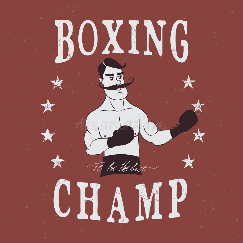 Vintage boxer label stock vector. Illustration of ring - 102882726