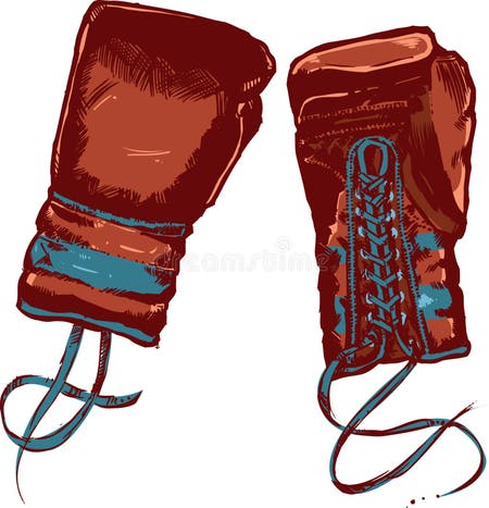 Vintage Boxing Gloves Vector Illustration Stock Vector - Illustration ...