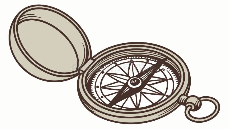 Vintage Brass Compass Icon, Navigation and Adventure Symbol, Vector ...