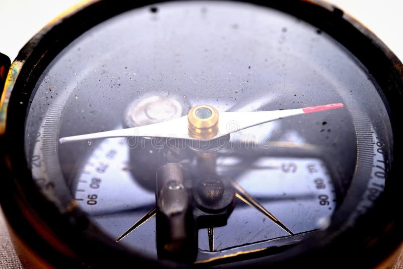 Vintage brass compass stock photo. Image of screenshot - 308804070
