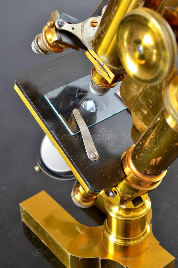 Vintage Brass Microscope stock image. Image of brass - 101812431