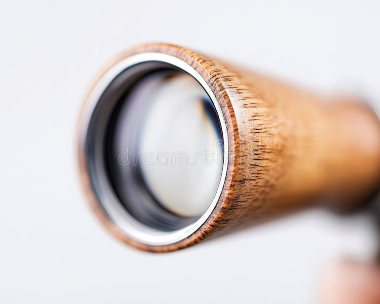 Vintage Brass Telescope Lying on White Surface Symbolizing Exploration ...