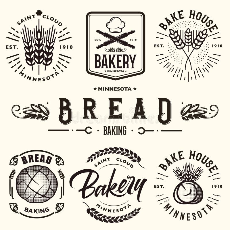 Vintage Bread Bakind Logo Stock Illustrations – 1 Vintage Bread Bakind ...