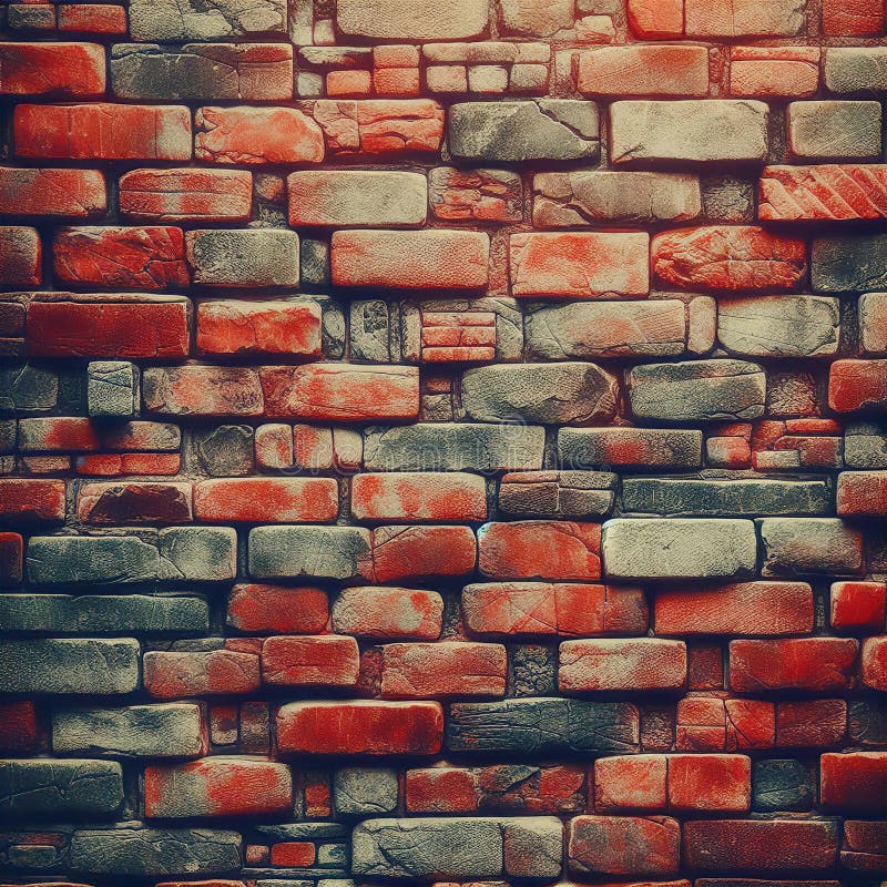 Vintage Bricks Wall Background Clay Bricks Wall Background Stock ...