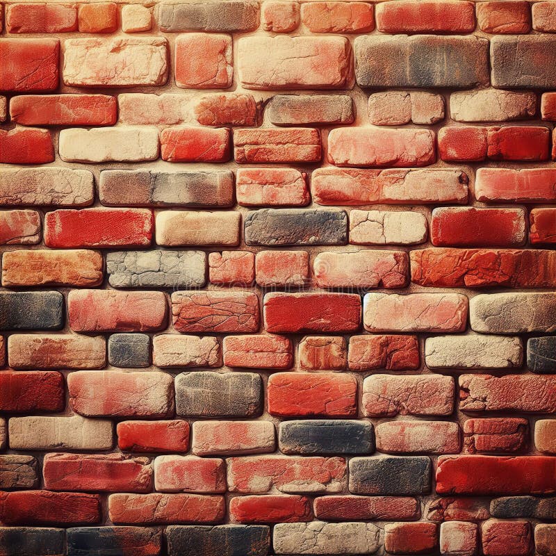Vintage Bricks Wall Background Clay Bricks Wall Background Stock ...