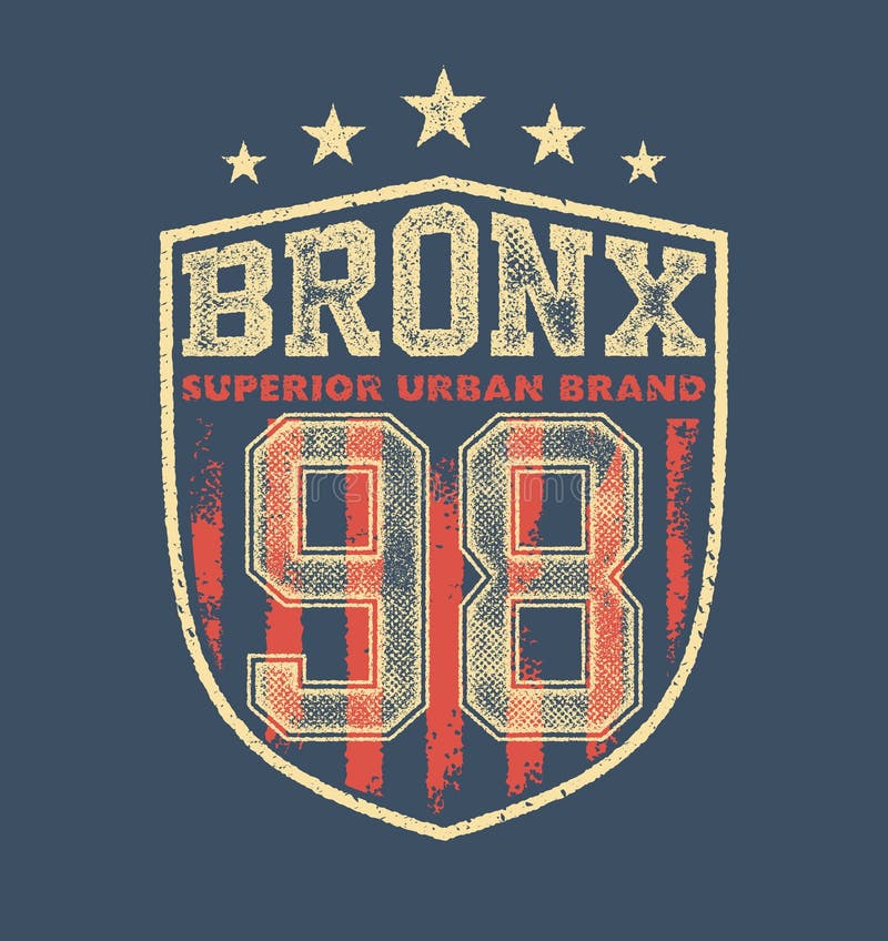 Vintage bronx typography stock illustration. Illustration of queen ...
