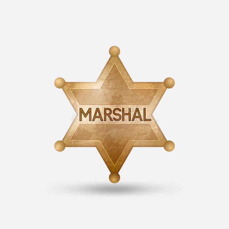 Vintage Bronze Badge. Marshal Star Stock Vector - Illustration of ...