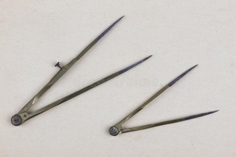 Vintage Bronze Dividers Calipers Nautical Navigation Chart Tool Stock ...