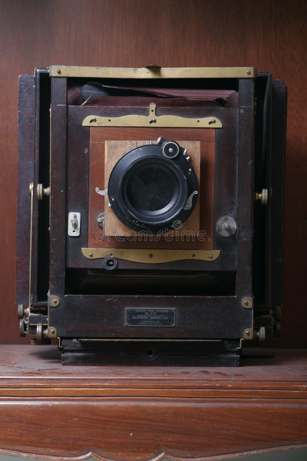 Vintage Folding Camera on a Dusty Shelf Editorial Photo - Image of film ...