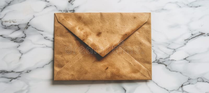 Vintage Brown Envelope on Contemporary White Table Creates a Striking ...