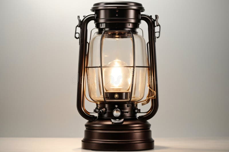 Vintage brown lantern stock illustration. Illustration of lantern ...