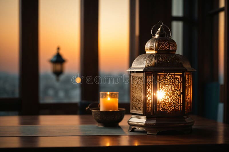 Vintage brown lantern stock illustration. Illustration of glow - 304868631